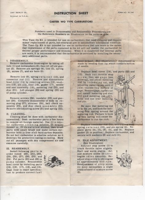 misc. carb info - The CJ2A Page Forums