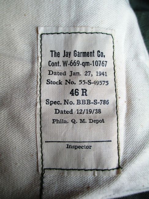FS: Orig. NOS 46R 1941 M38 HBT Coveralls SOLD - G503 Military Vehicle ...
