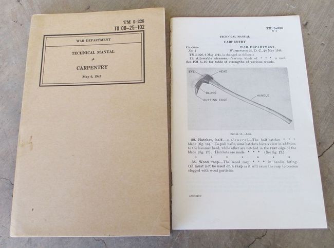 TM 5-226 Carpentry Manual + Change #1 - The G503 Album