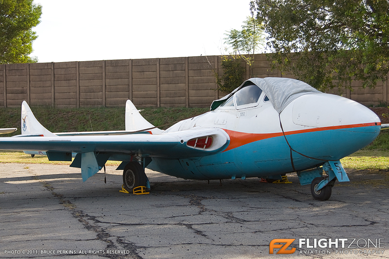 De Havilland Vampire T MK55 SAAF 257 Swartkops Air Force Base FASK ...